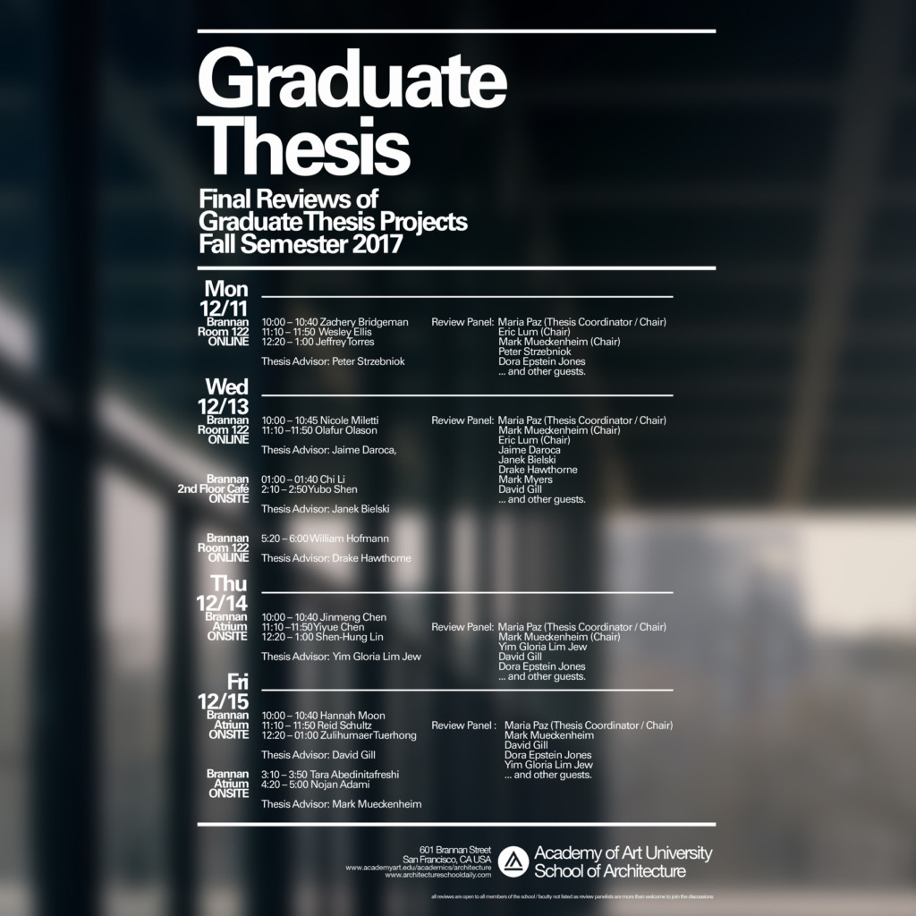 Graduate Studio Reviews - ArtU School of Architecture