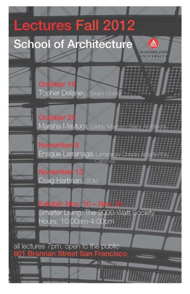 Architecture Fall Lectures and Events - ArtU School of Architecture