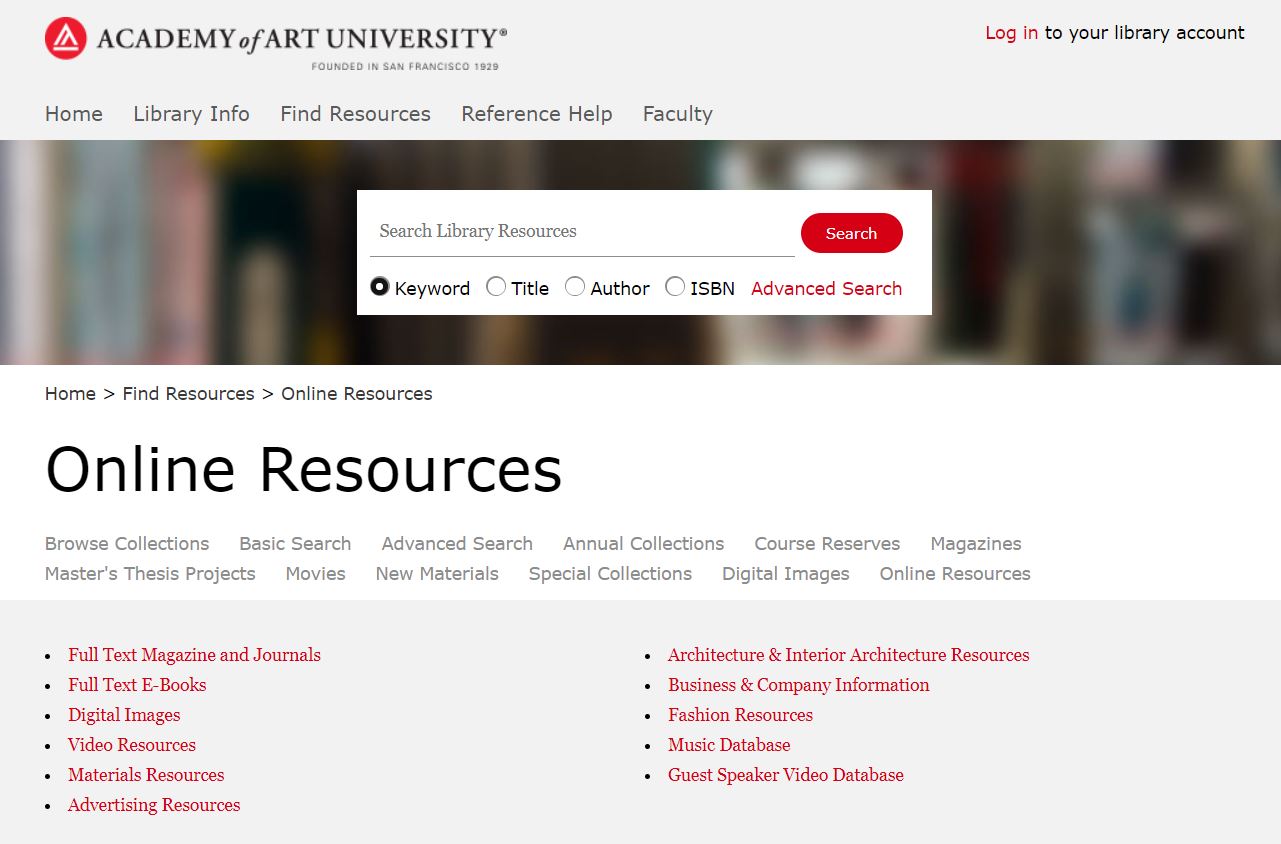 Online Research Database JSTOR - ArtU School of Architecture