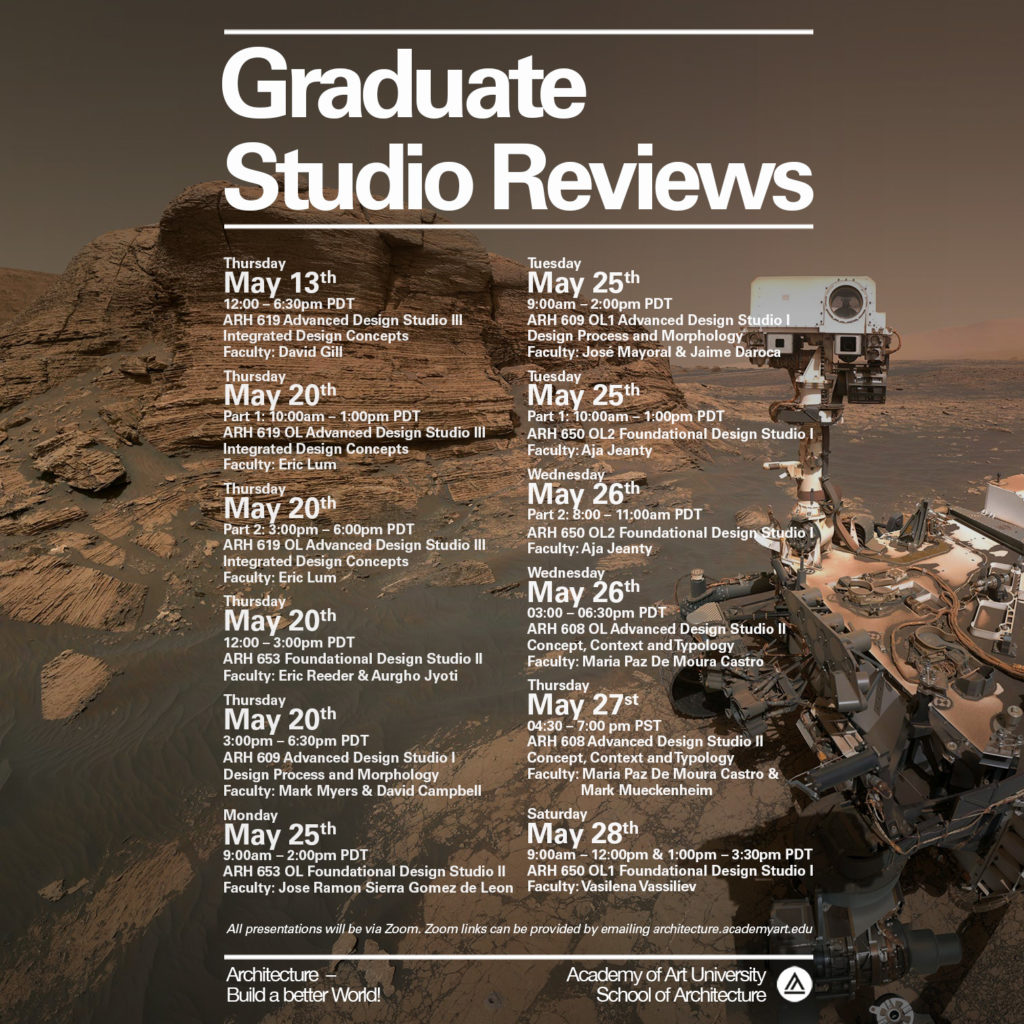 Graduate Studio Reviews - ArtU School of Architecture