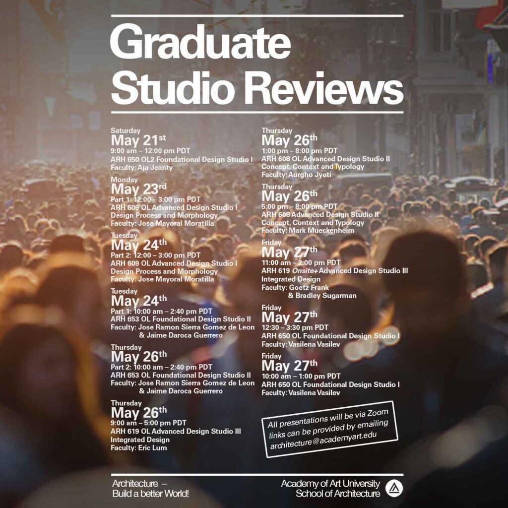 Final Graduate Studio Reviews - ArtU School of Architecture